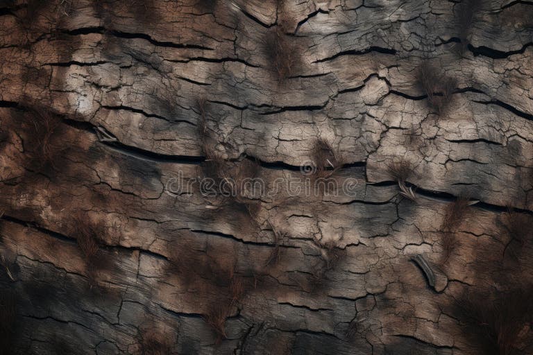 Processed Collage of Old Tree Bark Trunk Material Texture. Background ...
