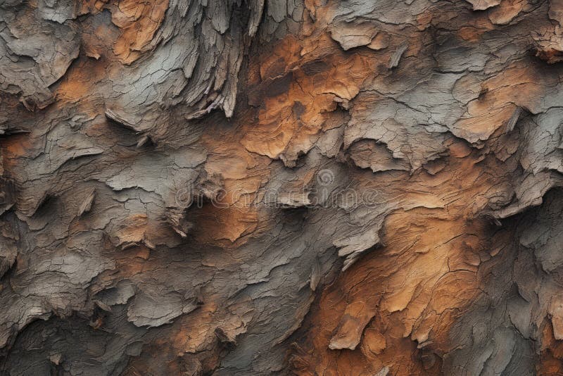 Processed Collage of Old Tree Bark Trunk Material Texture. Background ...