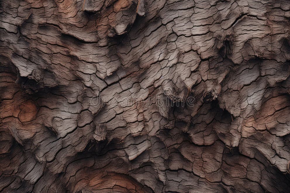 Processed Collage of Old Tree Bark Trunk Material Texture. Background ...