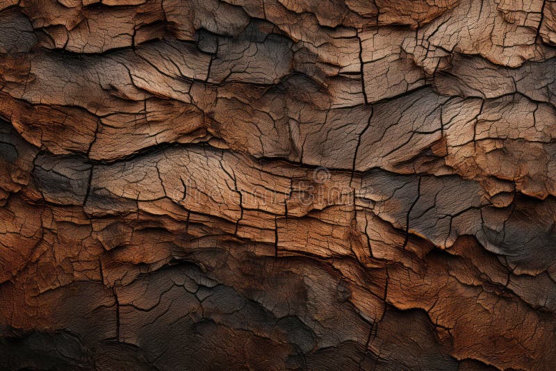 Processed Collage of Old Tree Bark Trunk Material Texture. Background ...