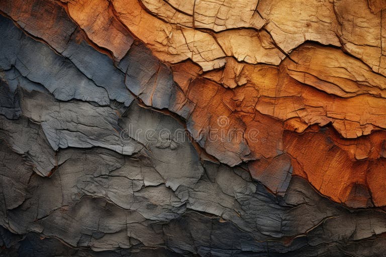 Processed Collage of Old Tree Bark Trunk Material Texture. Background ...