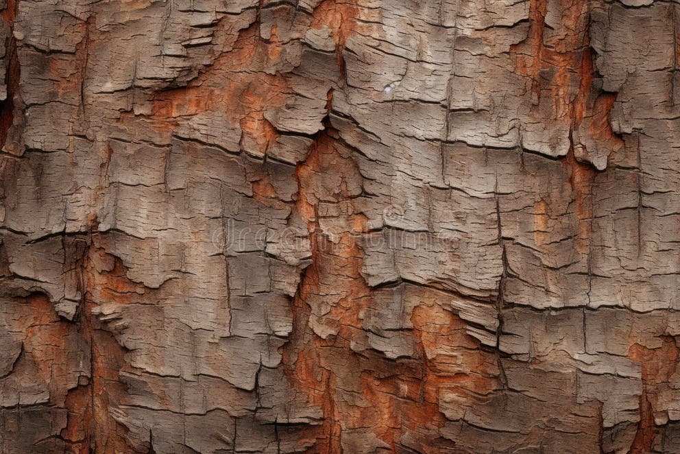 Processed Collage of Old Tree Bark Trunk Material Texture. Background ...