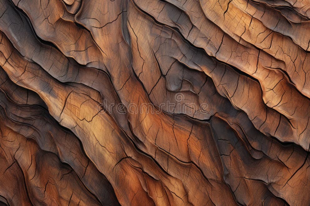 Processed Collage of Old Tree Bark Trunk Material Texture. Background ...