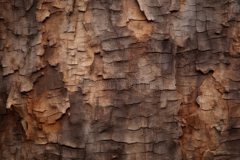 Processed Collage of Old Tree Bark Trunk Material Texture. Background ...