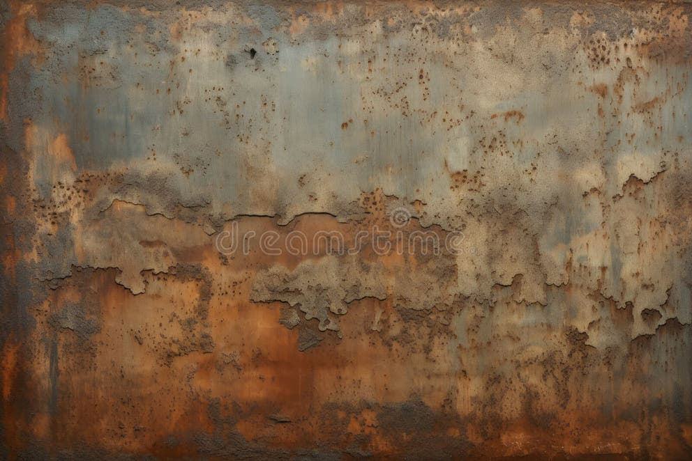 Processed Collage of Orange Rust Metal Surface Texture. Background for ...