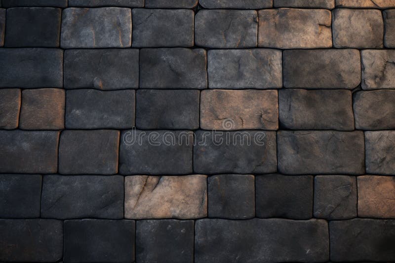 Processed Collage of Pavement Cobble Stones Surface Texture. Background ...