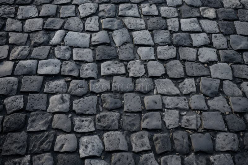 Processed Collage of Pavement Cobble Stones Surface Texture. Background ...
