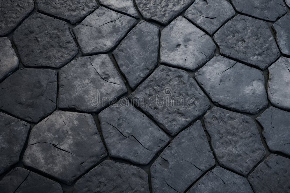 Processed Collage of Pavement Cobble Stones Surface Texture. Background ...