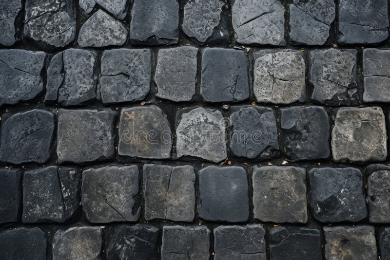 Processed Collage of Pavement Cobble Stones Surface Texture. Background ...