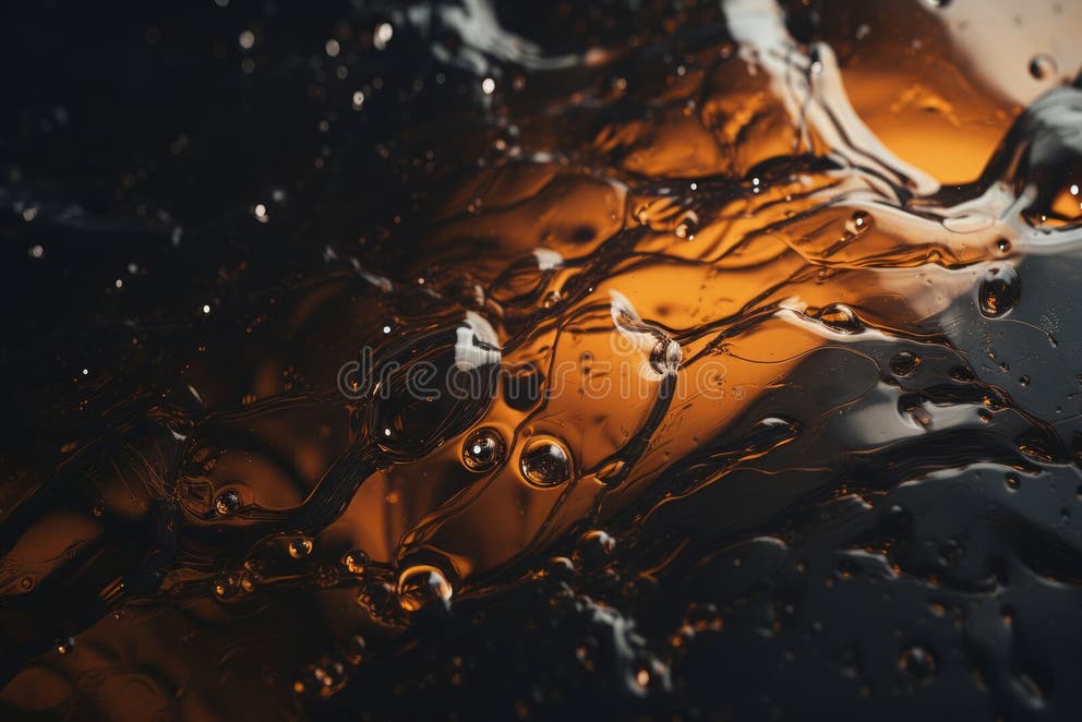 Processed Collage of Petroleum Oil Liquid Bubbles Texture. Background ...