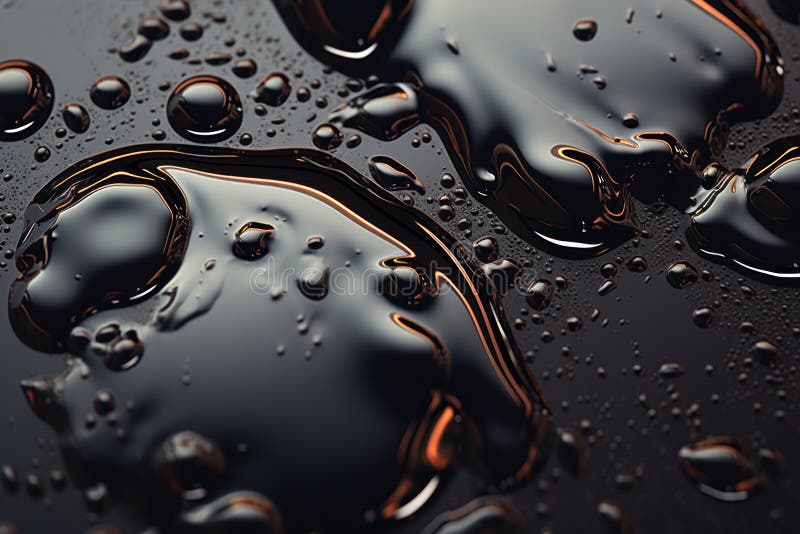 Processed Collage of Petroleum Oil Liquid Bubbles Texture. Background ...