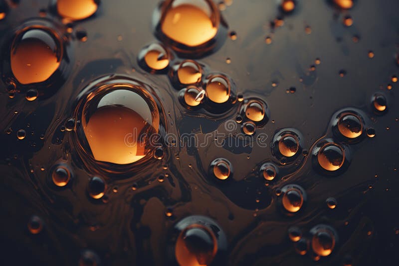 Processed Collage of Petroleum Oil Liquid Bubbles Texture. Background ...