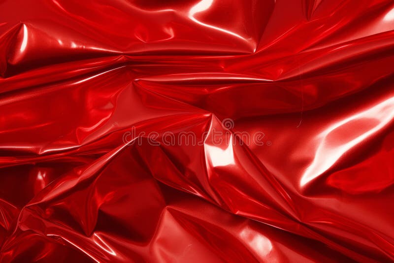 Processed Collage of Red Plastic Cellophane Surface Texture. Background ...