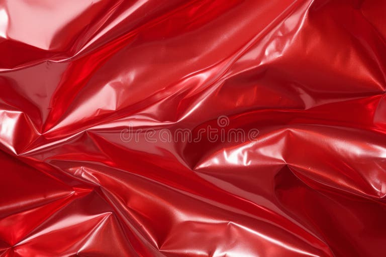 Processed Collage of Red Plastic Cellophane Surface Texture. Background ...