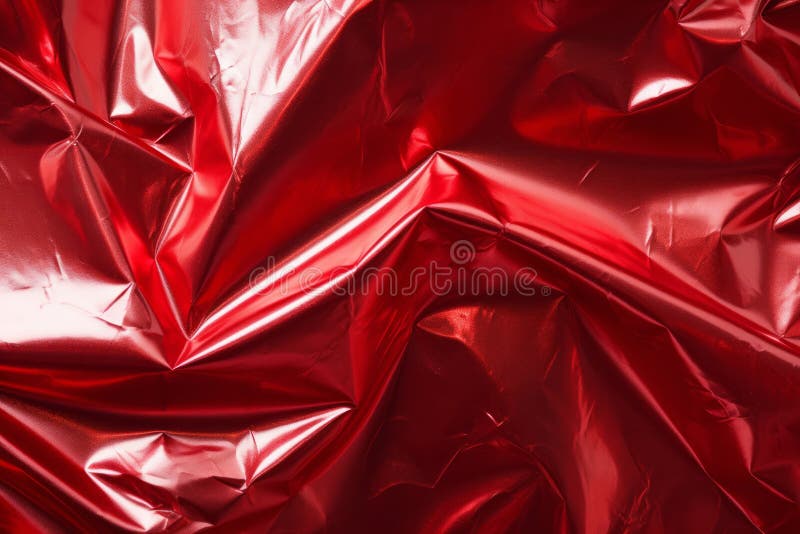 Processed Collage of Red Plastic Cellophane Surface Texture. Background ...