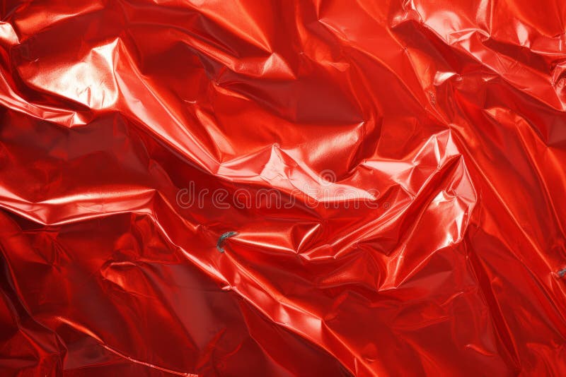 Processed Collage of Red Plastic Cellophane Surface Texture. Background ...