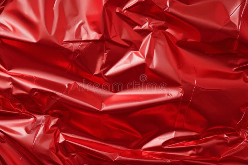 Processed Collage of Red Plastic Cellophane Surface Texture. Background ...