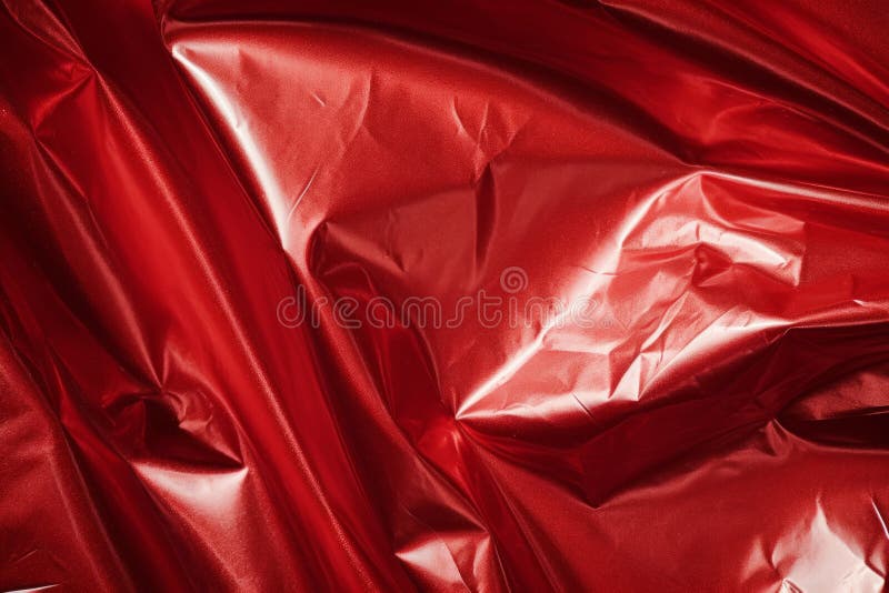 Processed Collage of Red Plastic Cellophane Surface Texture. Background ...