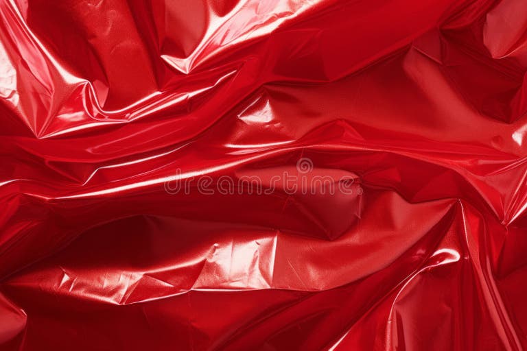 Processed Collage of Red Plastic Cellophane Surface Texture. Background ...