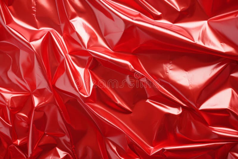Processed Collage of Red Plastic Cellophane Surface Texture. Background ...