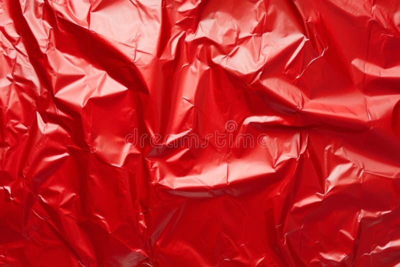 Processed Collage of Red Plastic Cellophane Surface Texture. Background ...