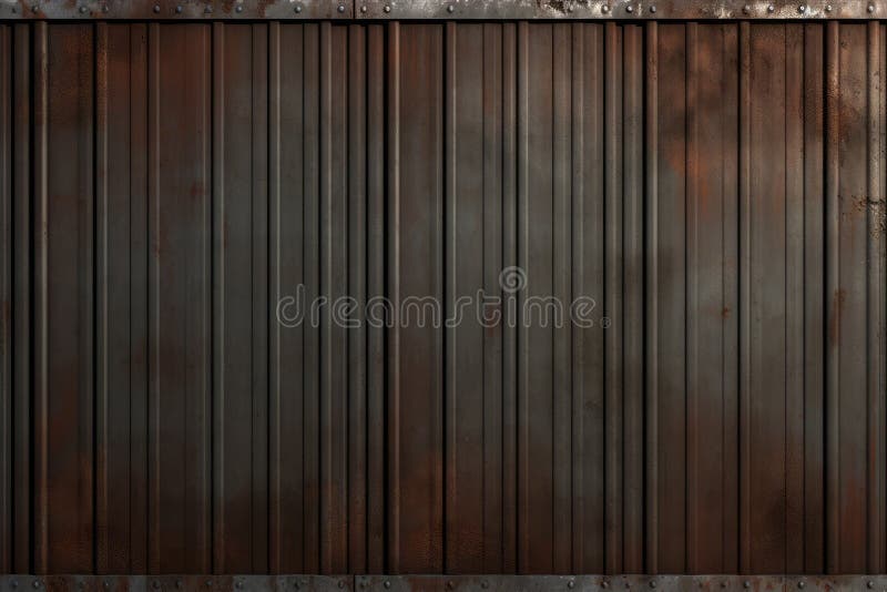 Processed Collage of Rust Metal Fence or Wall in Daylight. Background ...