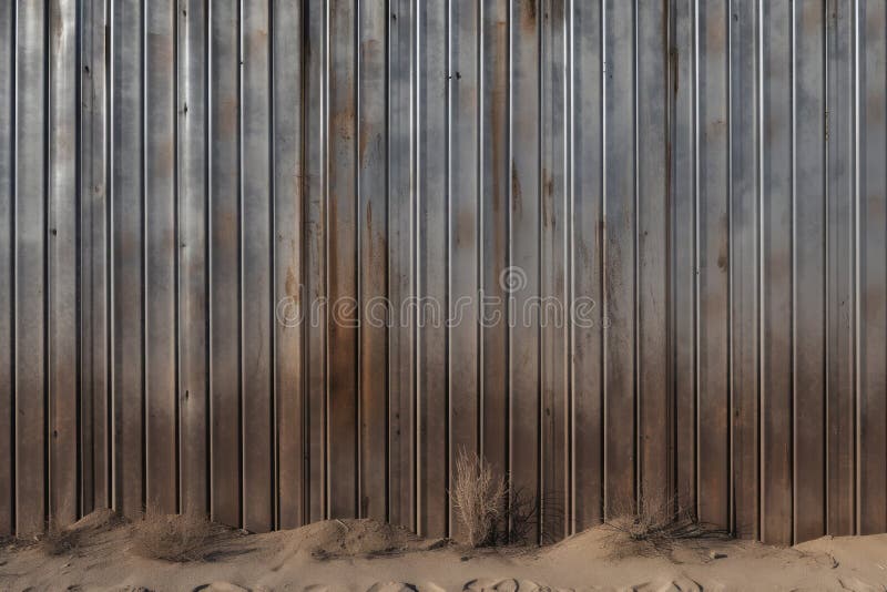 Processed Collage of Rust Metal Fence or Wall in Daylight. Background ...