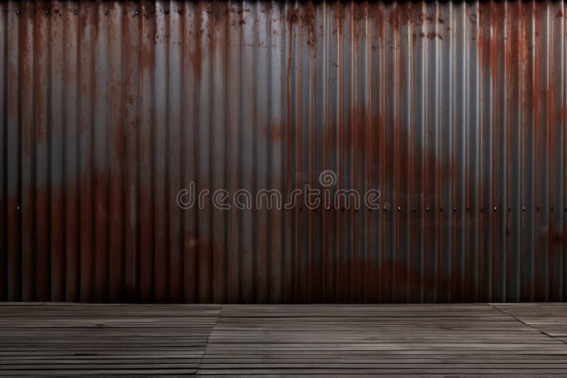 Processed Collage of Rust Metal Fence or Wall in Daylight. Background ...