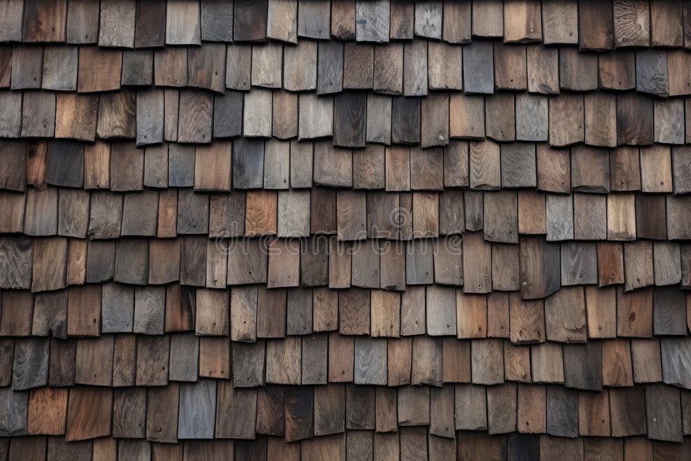 Processed Collage of Rustic Barn Roof Shingles Surface Texture ...
