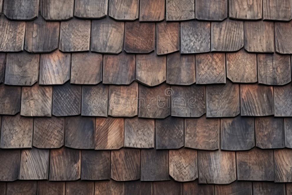 Processed Collage of Rustic Barn Roof Shingles Surface Texture ...