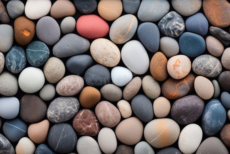 Processed Collage of Sea Shore Pebbles Texture. Background for Banner ...