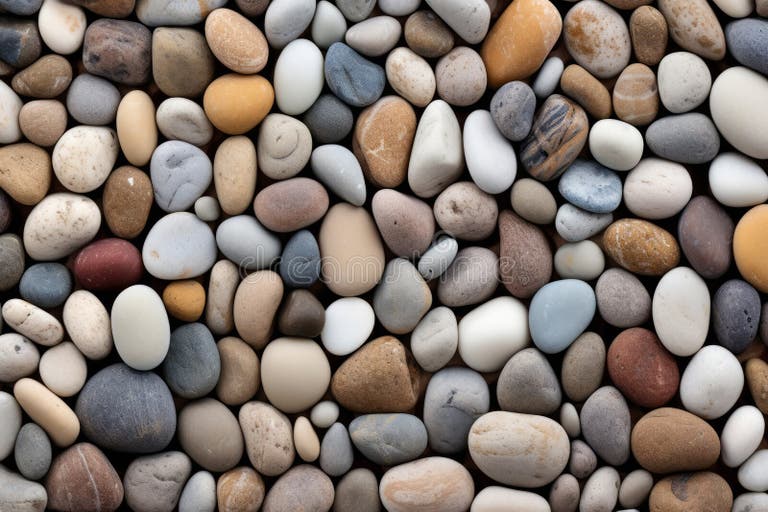 Processed Collage of Sea Shore Pebbles Texture. Background for Banner ...