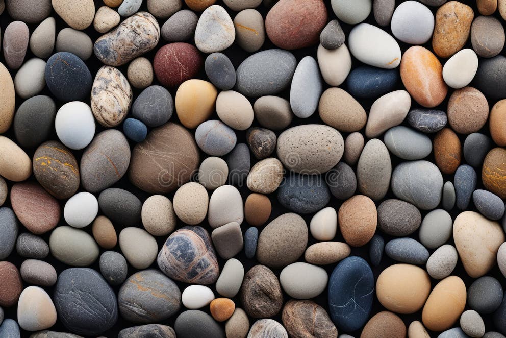 Processed Collage of Sea Shore Pebbles Texture. Background for Banner ...