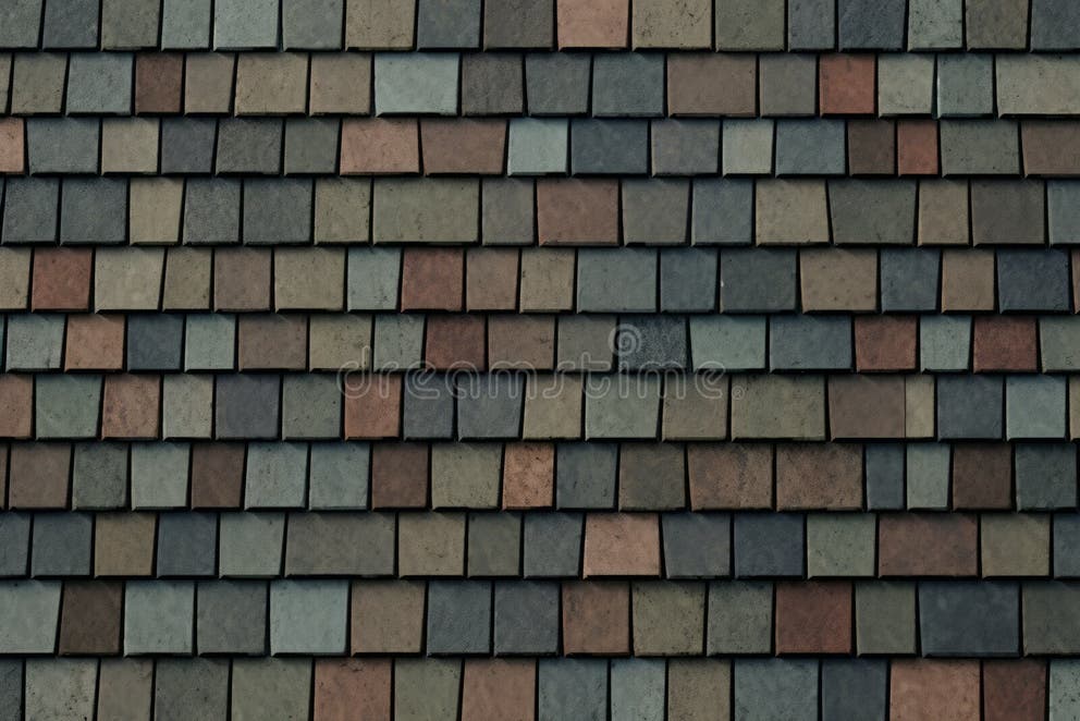 Processed Collage of Slate Roof Tiles Surface Texture. Background for ...