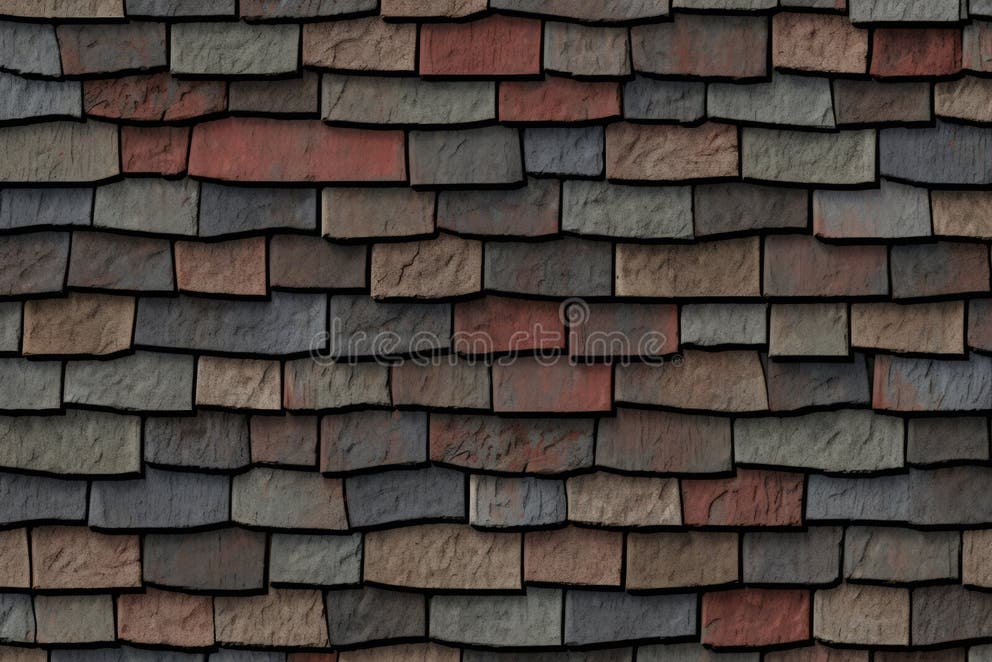 Processed Collage of Slate Roof Tiles Surface Texture. Background for ...