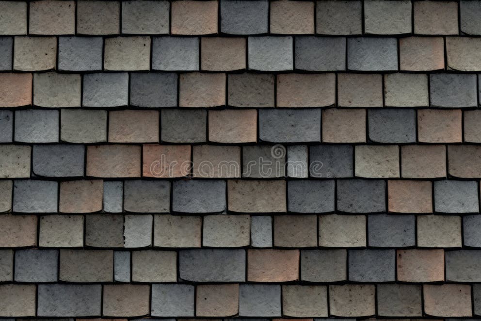 Processed Collage of Slate Roof Tiles Surface Texture. Background for ...