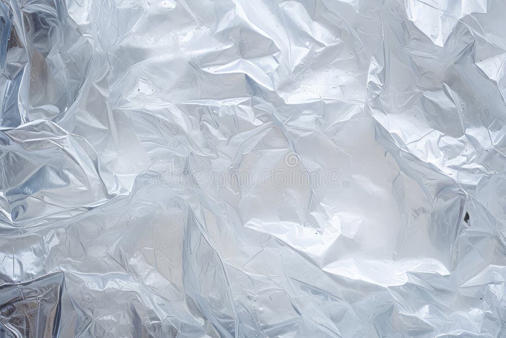 Processed Collage of Transparent Cellophane Plastic Foil Texture ...