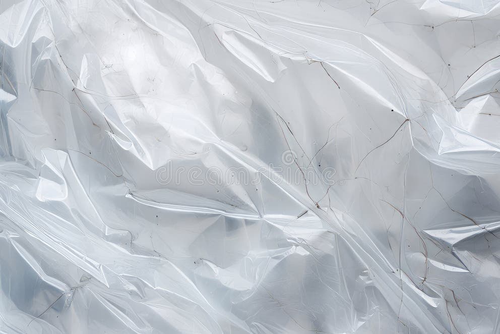 Processed Collage of Transparent Cellophane Plastic Foil Texture ...