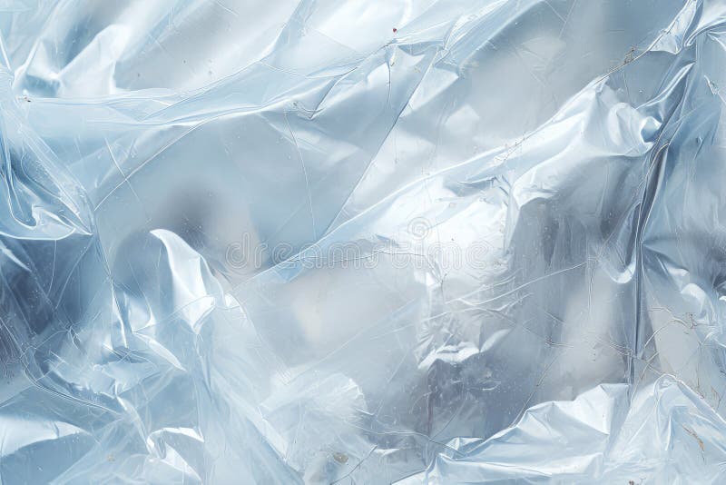 Processed Collage of Transparent Cellophane Plastic Foil Texture ...