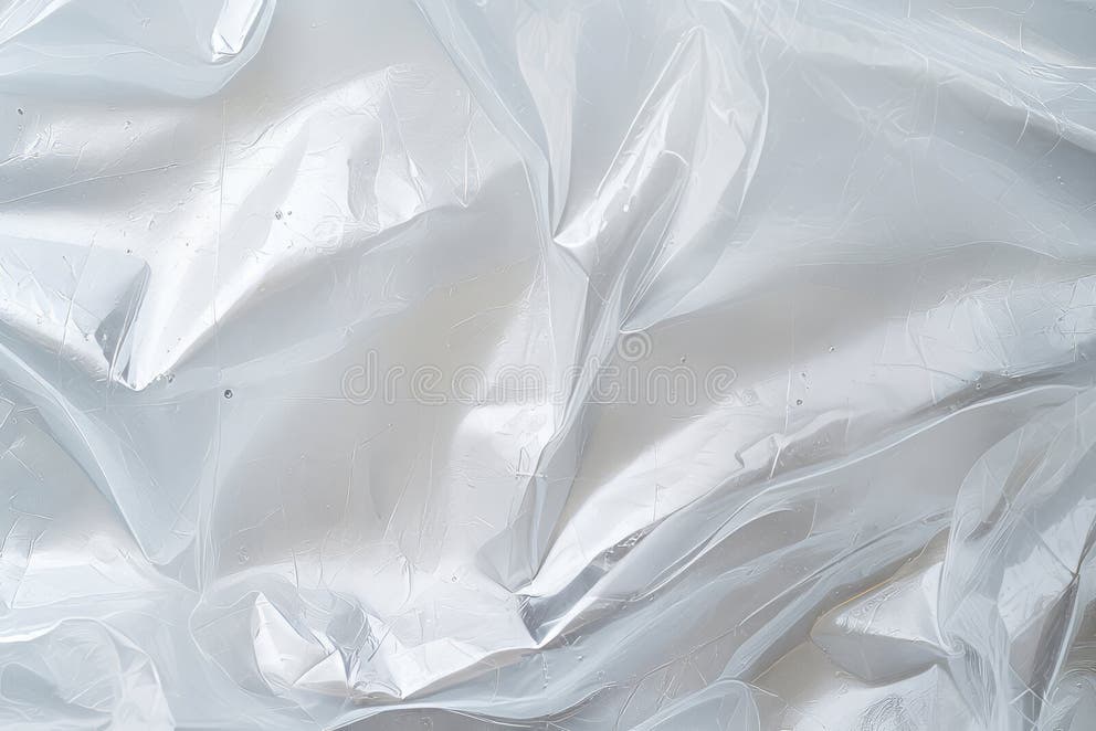 Processed Collage of Transparent Cellophane Plastic Foil Texture ...