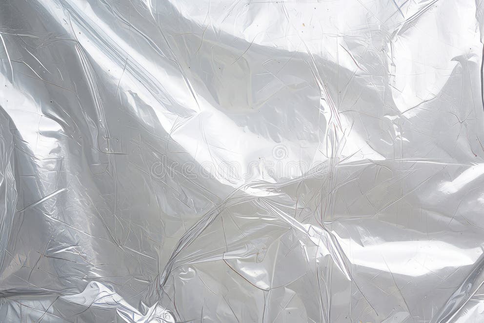 Processed Collage of Transparent Cellophane Plastic Foil Texture ...