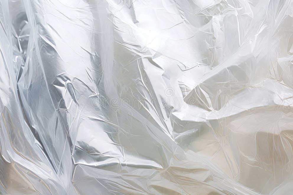 Processed Collage of Transparent Cellophane Plastic Foil Texture ...