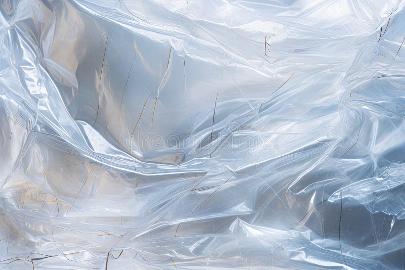 Processed Collage of Transparent Cellophane Plastic Foil Texture ...