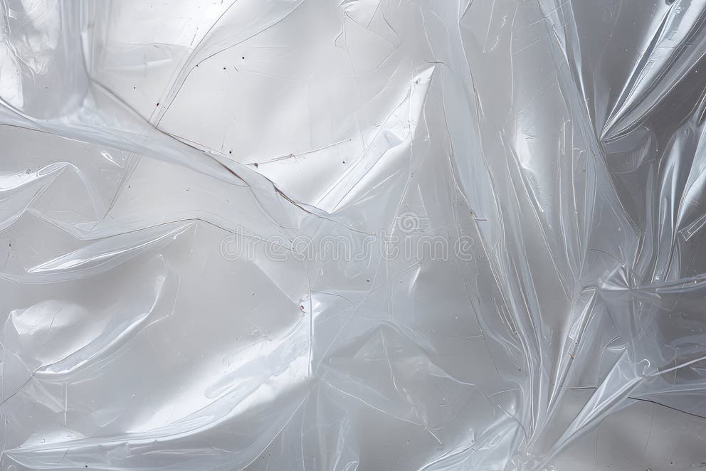 Processed Collage of Transparent Cellophane Plastic Foil Texture ...