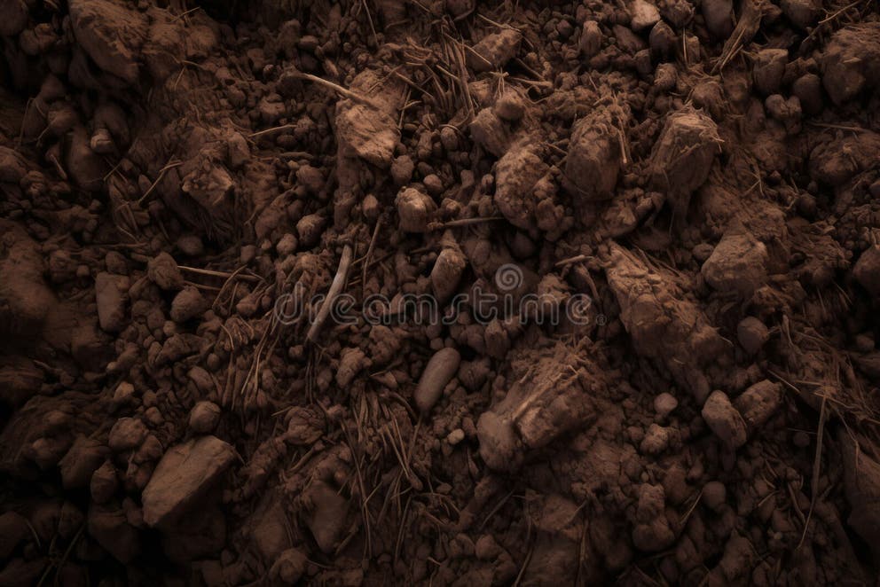 Processed Collage of Underground Brown Soil Layer Material Texture ...