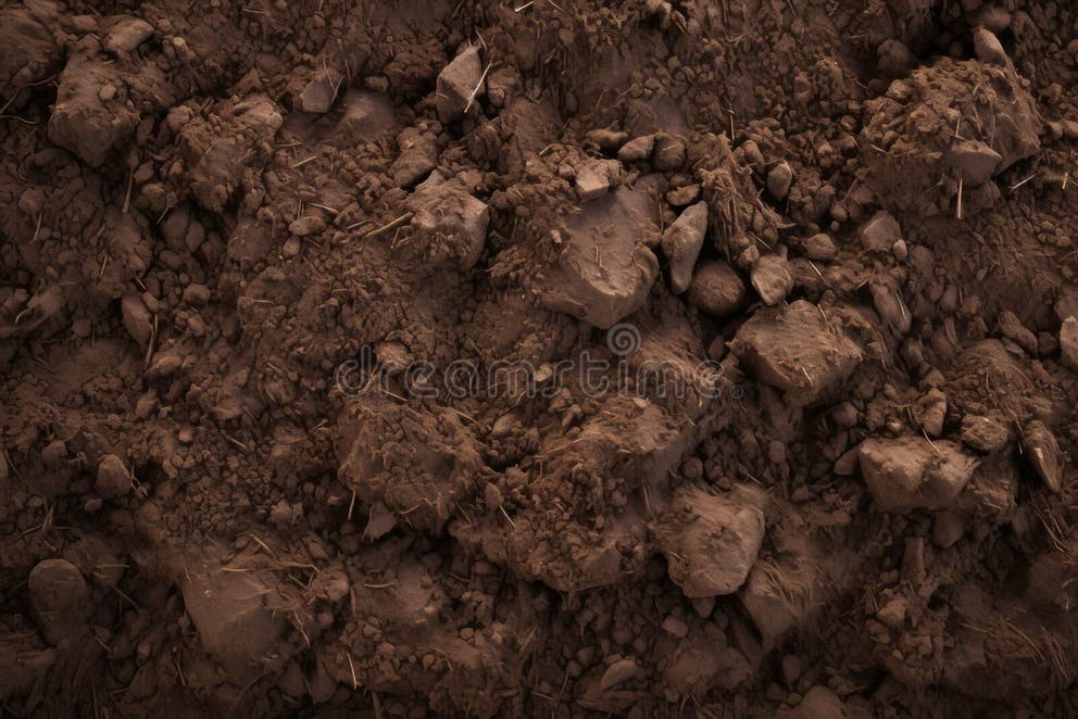 Processed Collage of Underground Brown Soil Layer Material Texture ...
