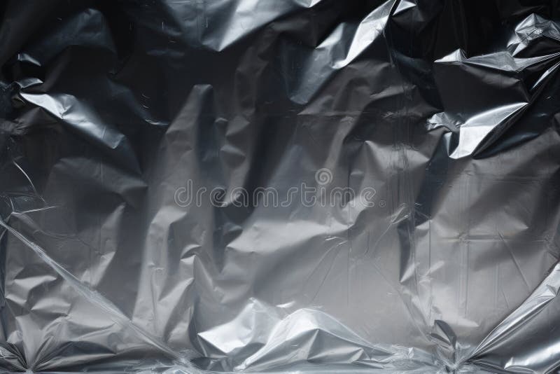 Processed Image of Black Crumpled Plastic Film, Highlights on a Dark ...