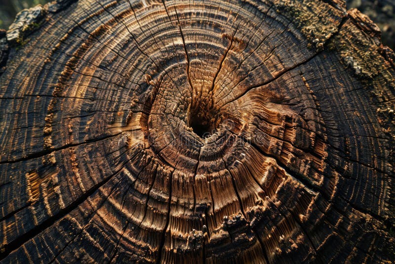 Processed Image of Tree Ring Old Weathered Wood Texture with the Cross ...