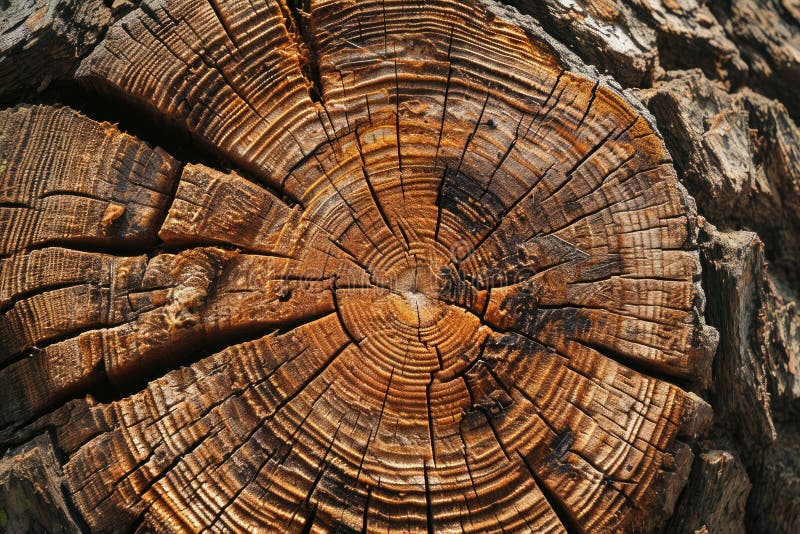 Processed Image of Tree Ring Old Weathered Wood Texture with the Cross ...