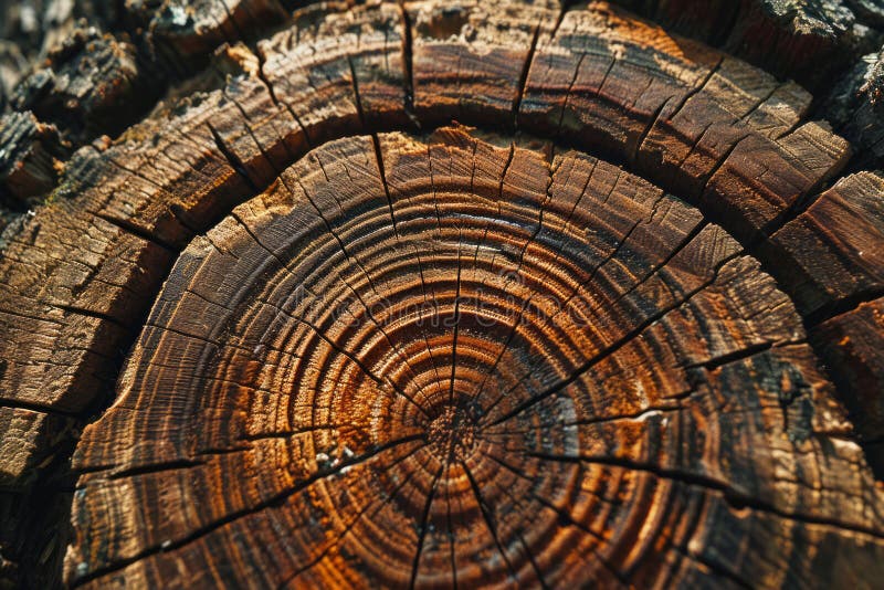 Processed Image of Tree Ring Old Weathered Wood Texture with the Cross ...